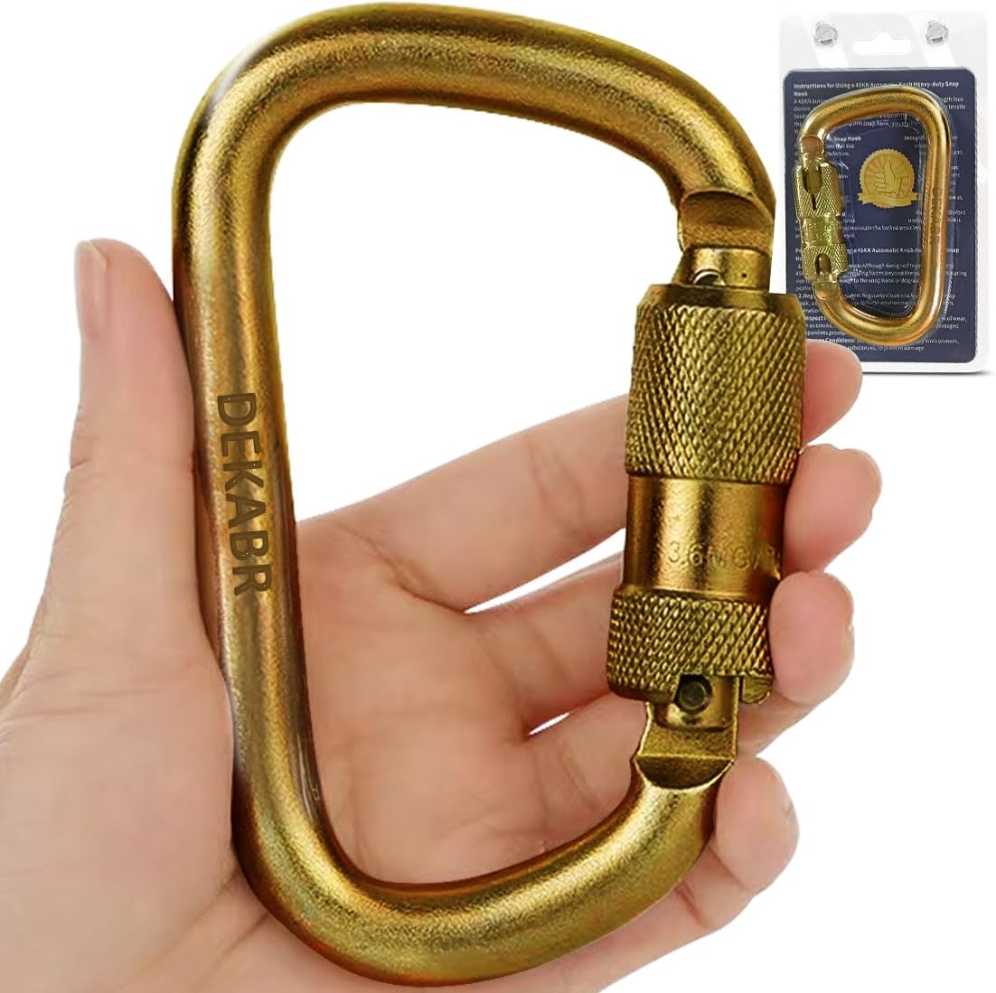 Amazon.com : DEKABR Heavy Duty Alloy Steel Auto-Locking Climbing ...