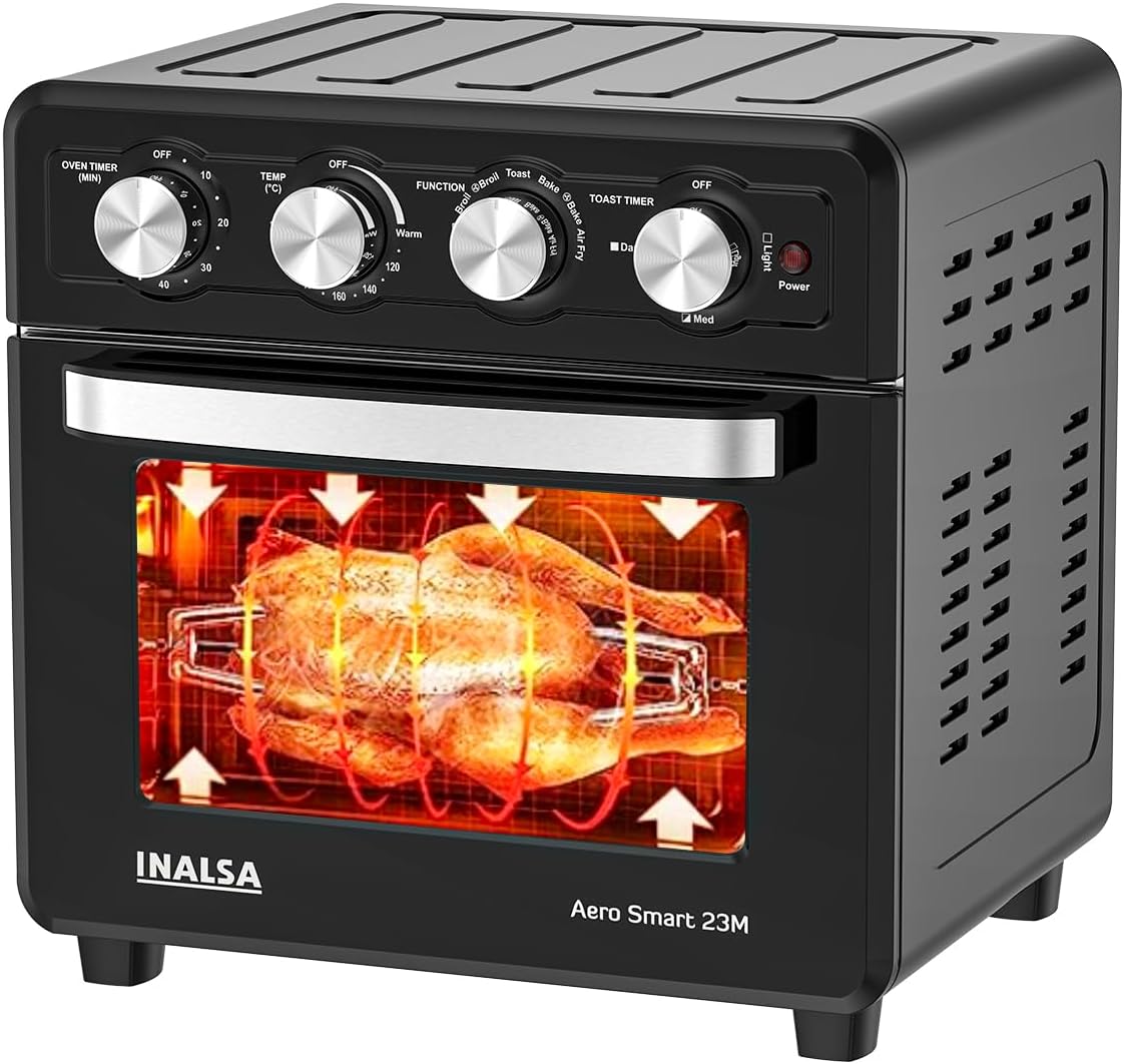INALSA Stainless Steel Air Fryer Oven With 23 L Capacity|1700 W-16 ...