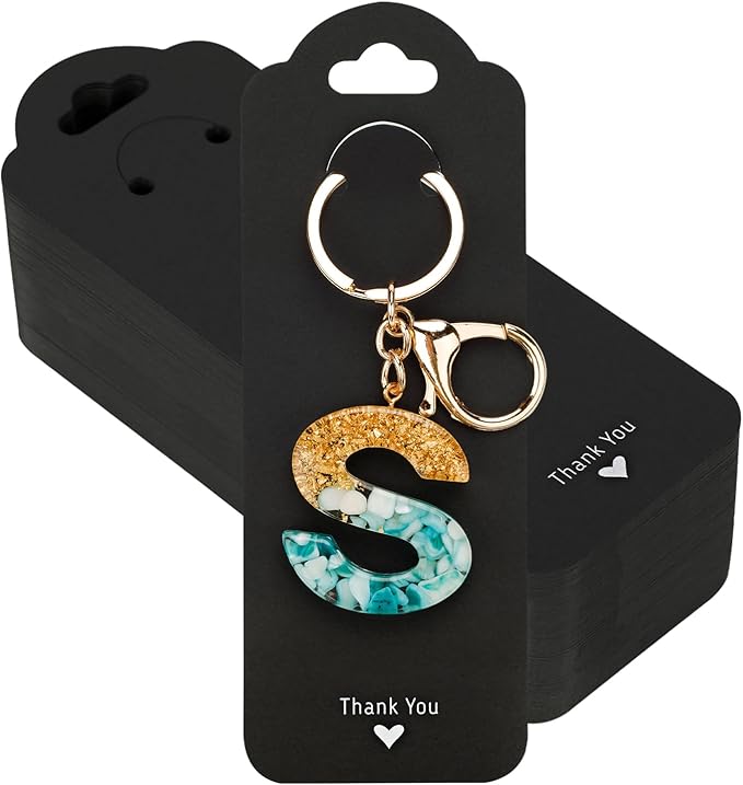 Amazon.com: Joycraft 100Pcs Keychain Cards Holder - Display Cards With ...