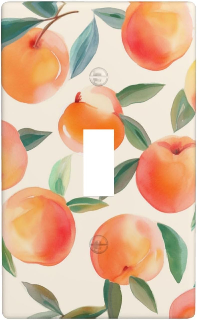 Cartoon Peaches Wall Plates Single Toggle Light Switch Cover Decorative ...