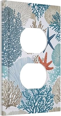 tulpock Nautical Beach Starfish Seashell Outlet Covers Decorative Light ...