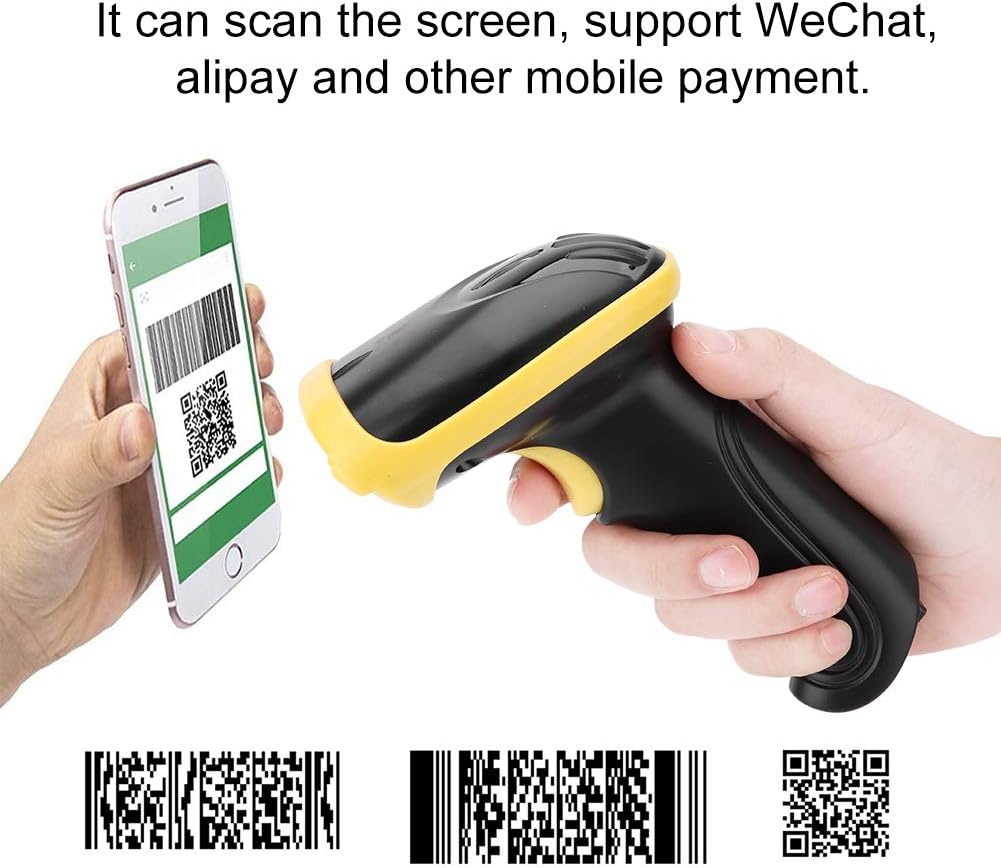 Barcode Scanner, USB Wired 1D 2D QR Barcode Reader with RS-232 Serial ...