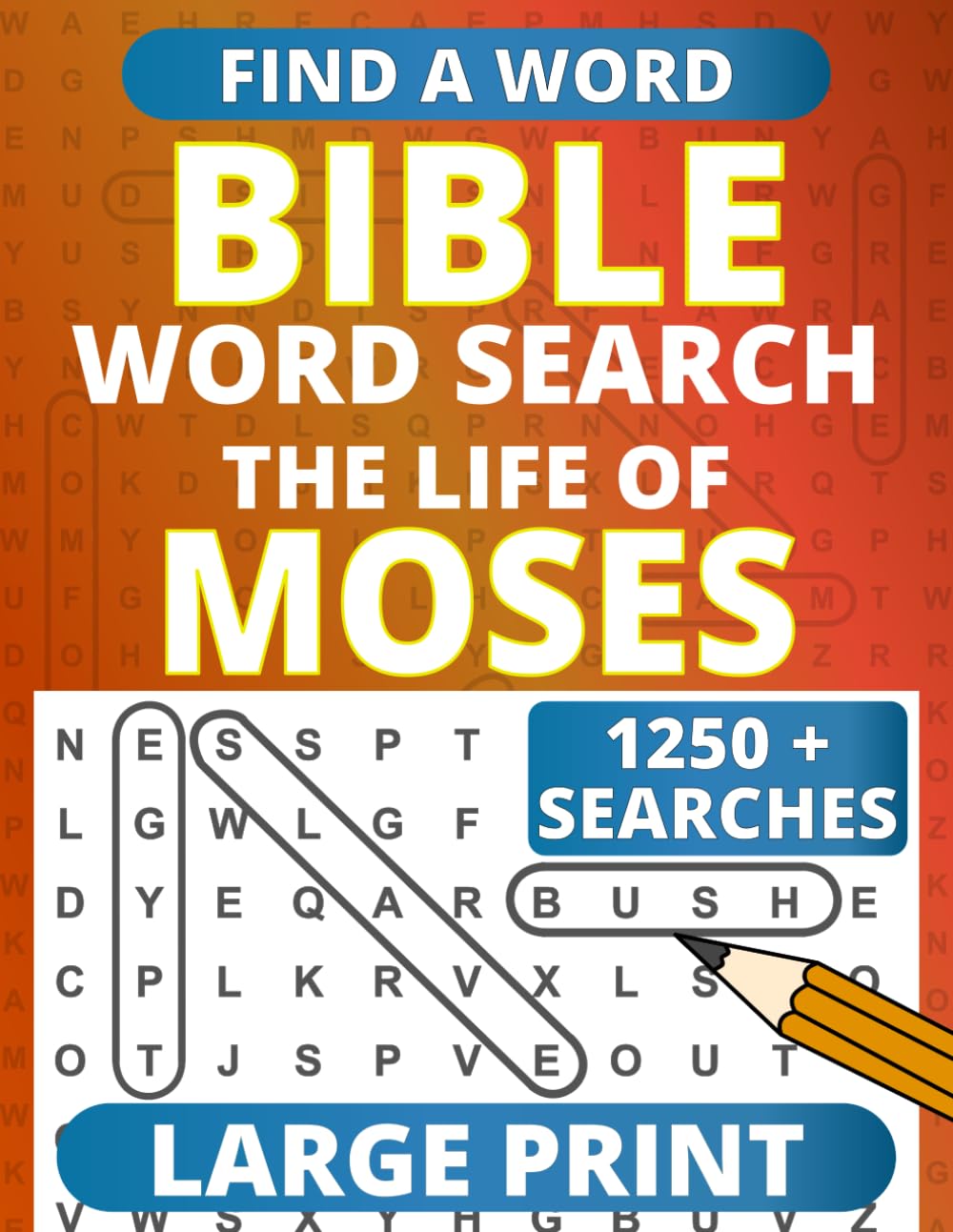 Large Print Bible Word Search: with Verses on the Life of Moses (Large ...