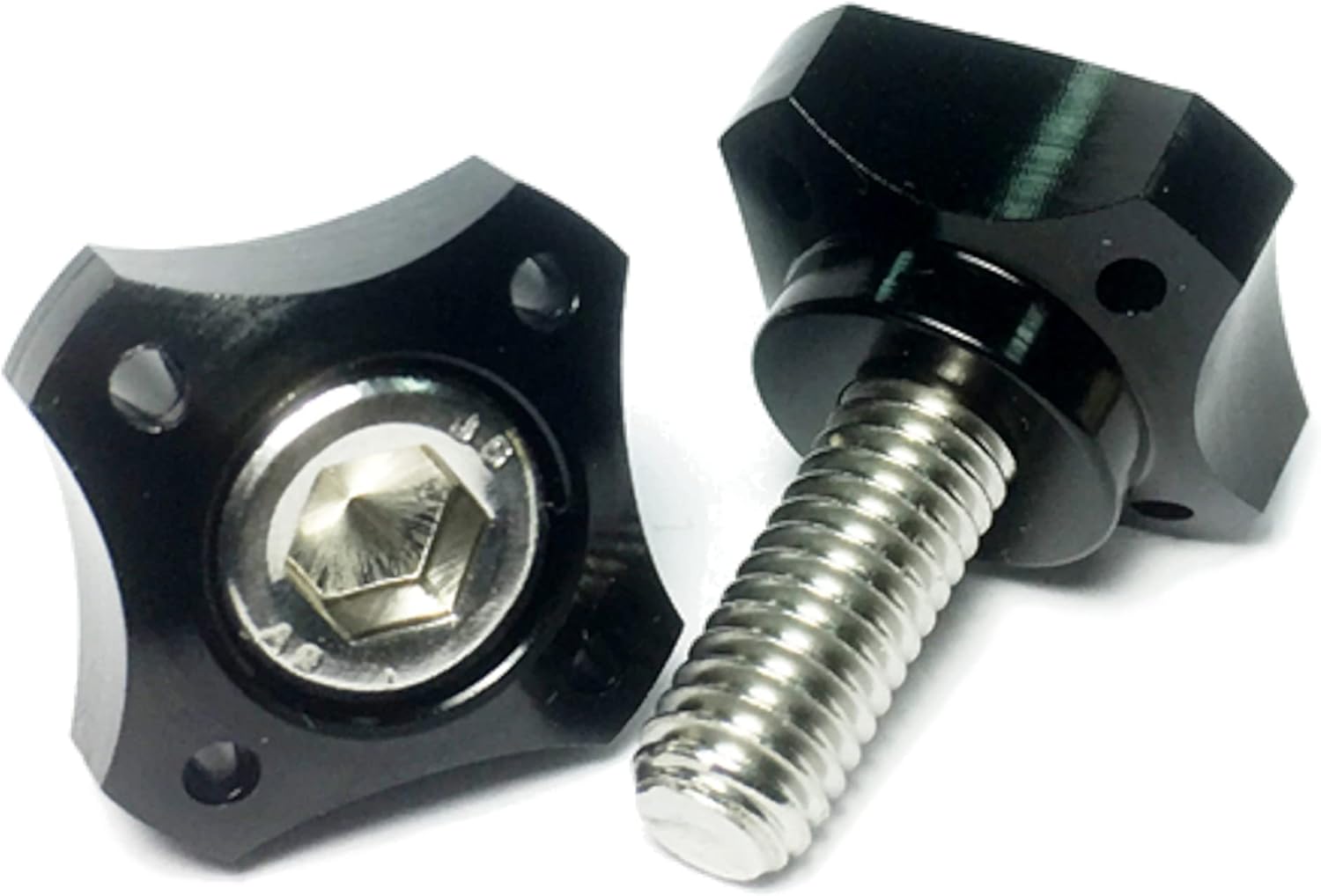 Amazon | 【COTRAX】ナンバーボルト ナンバープレート用 M6ステンボルト 台湾製 アルマイト ドレスアップ カスタム 車 バイク 汎用 2個set Miniクロス(ブラック ...