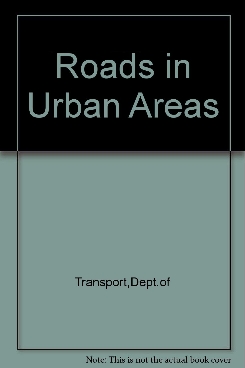 Roads in Urban Areas : Transport,Dept.of: Amazon.in: Books