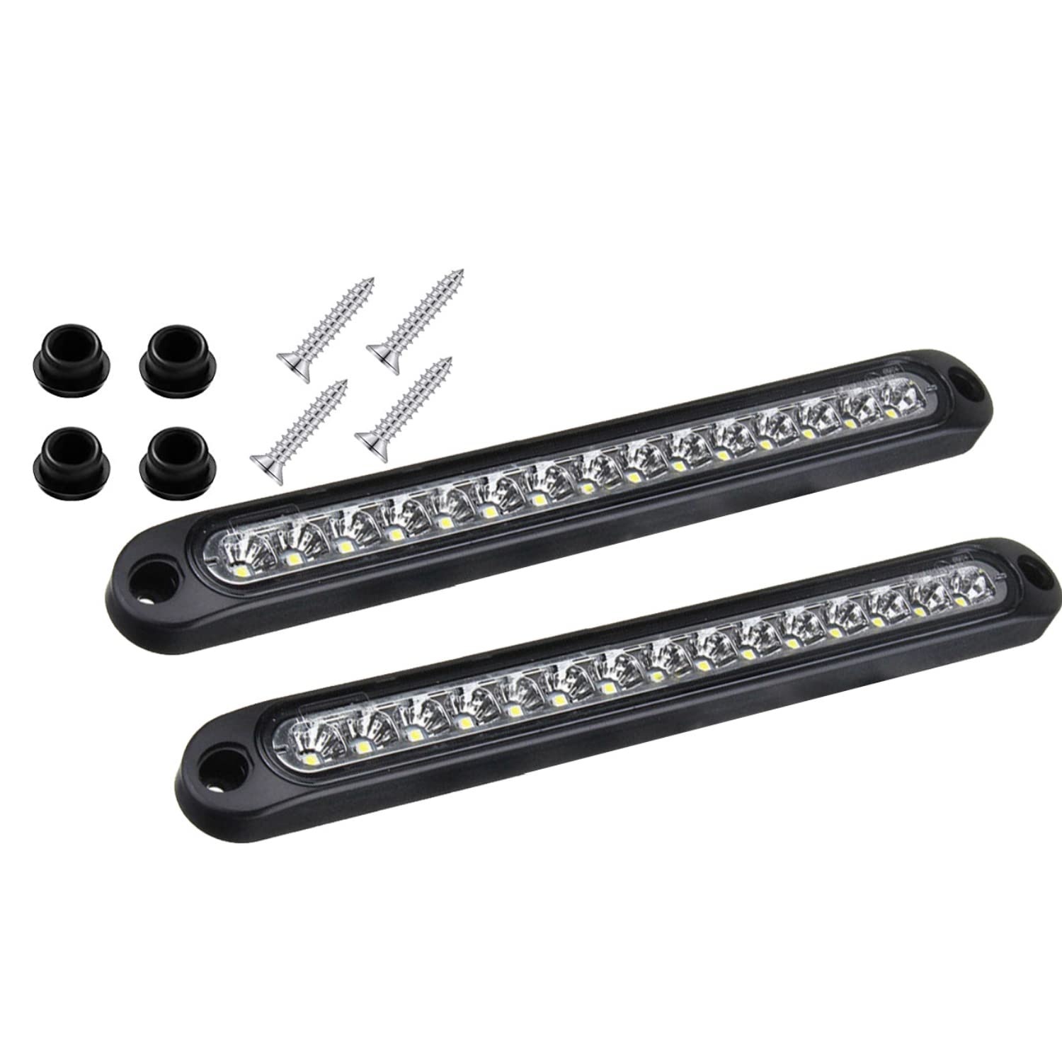 Buy Miytsya 2 PCS 10 Inch 15 LED Trailer Tail Light Bar Stop Turn Tail ...