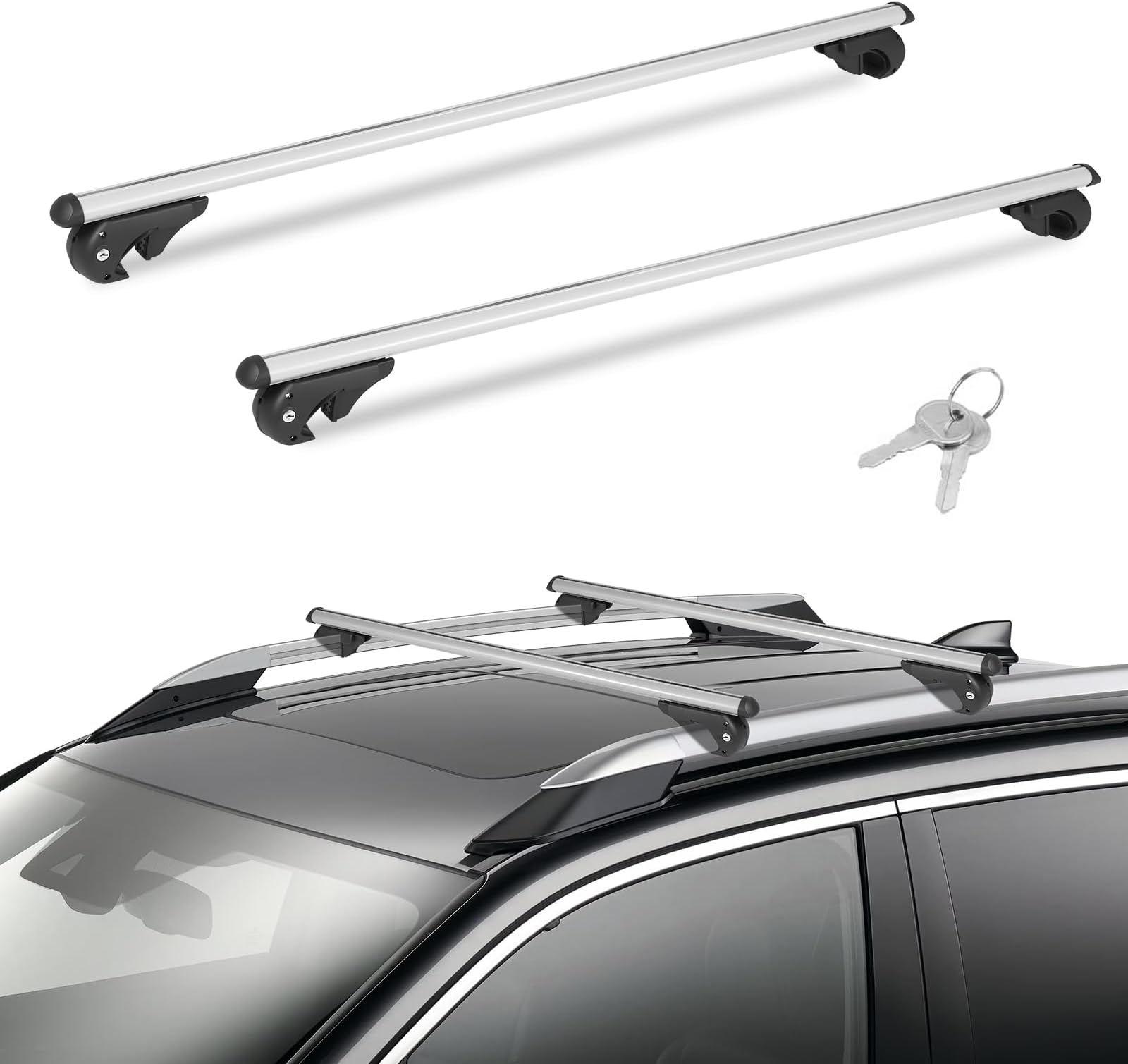 Amazon.com: VEVOR Universal Roof Rack Cross Bars, 54" Aluminum Roof ...