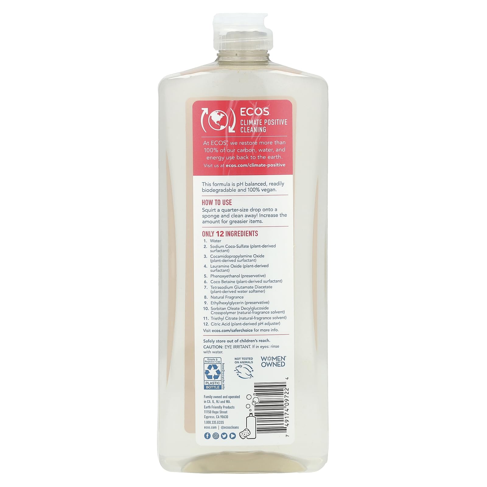 Snapklik.com : Ecos, Dishmate Liquid Grapefruit, 25 Fl Oz