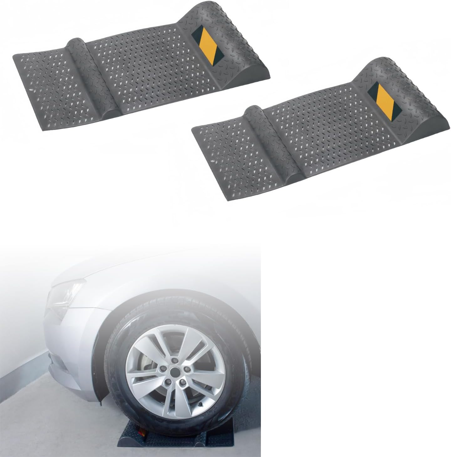 WEZCHUGHAOL Parking Mat,Easy to Install Adhesive， Garage Wheel Stopper ...