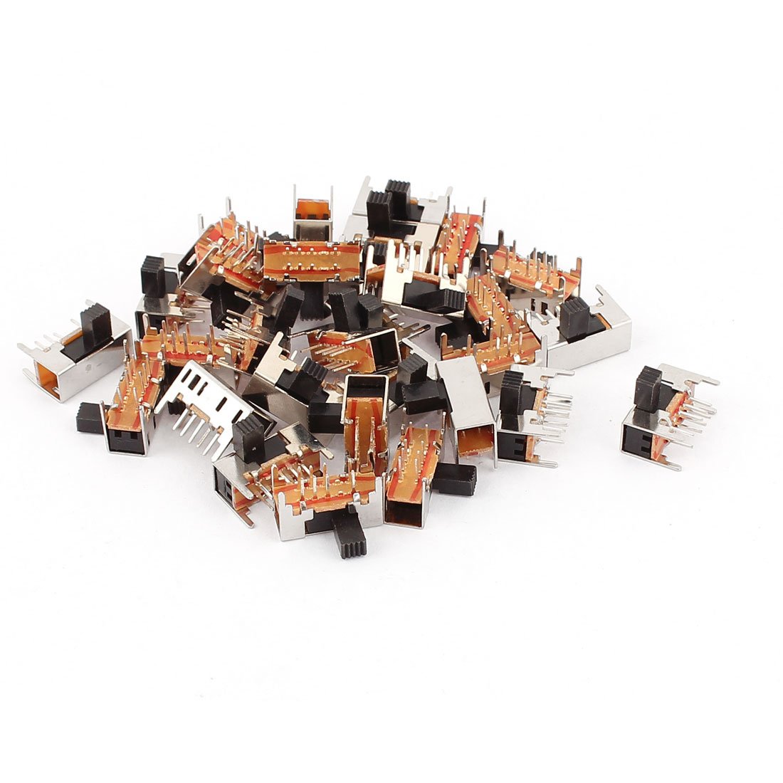 Buy IIVVERR 30 Pcs 3 Position DPDT 6 Pin PCB Panel Mini Vertical Slide ...