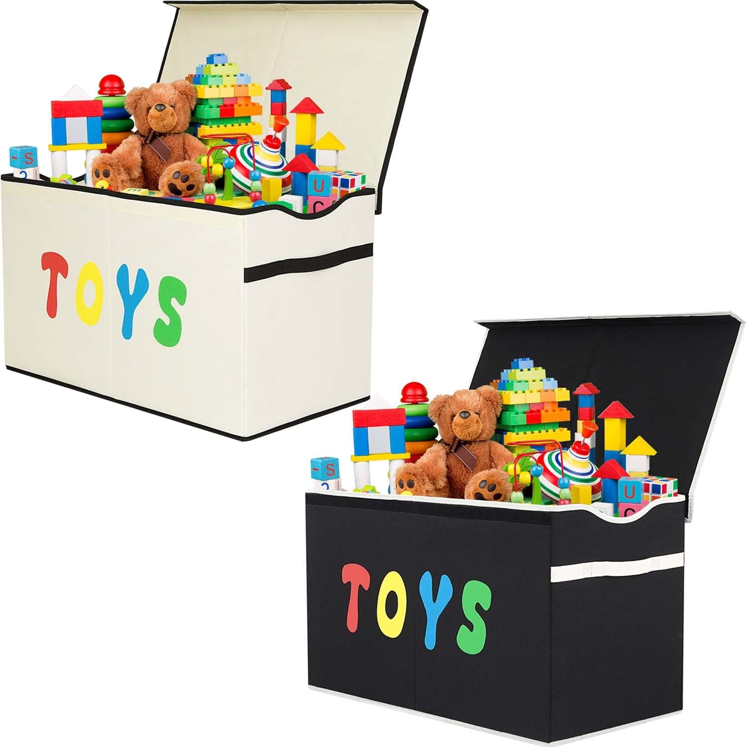 Amazon.com: YOLOXO 2 PackToy Box Chest, Collapsible Sturdy Storage Bins ...