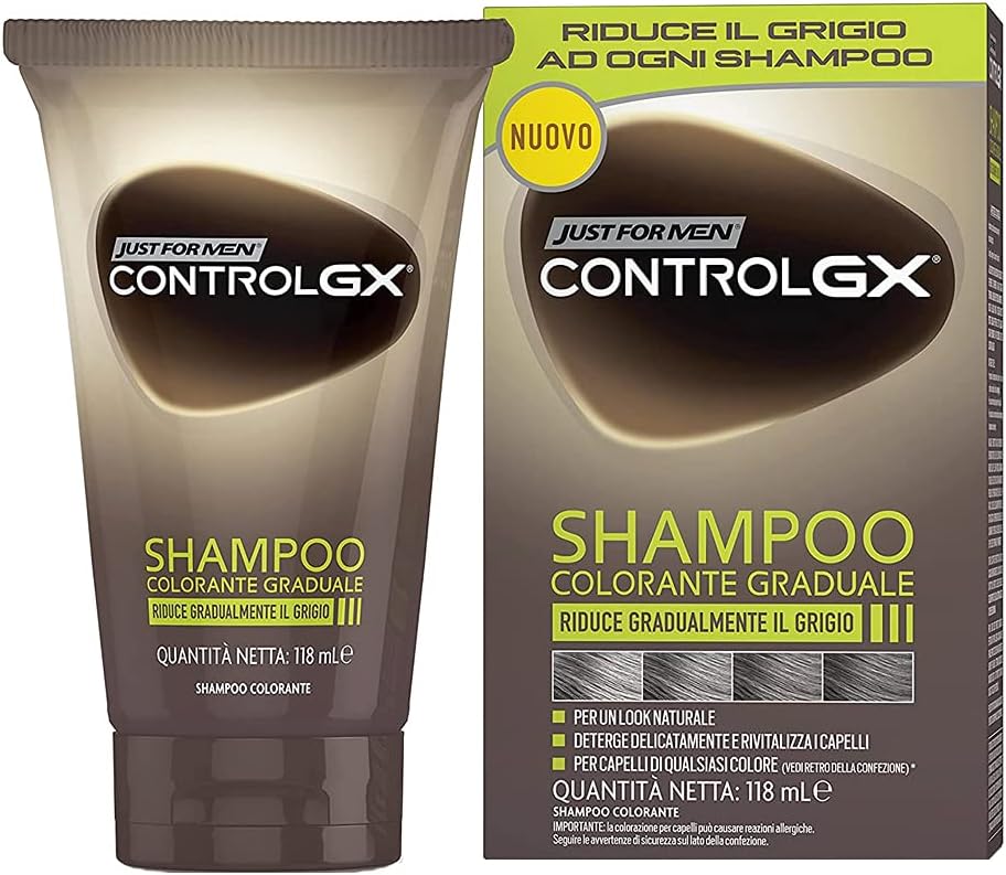 Amazon.com: Just For Men Control GX Grey Reducing Shampoo, 5 Fluid ...