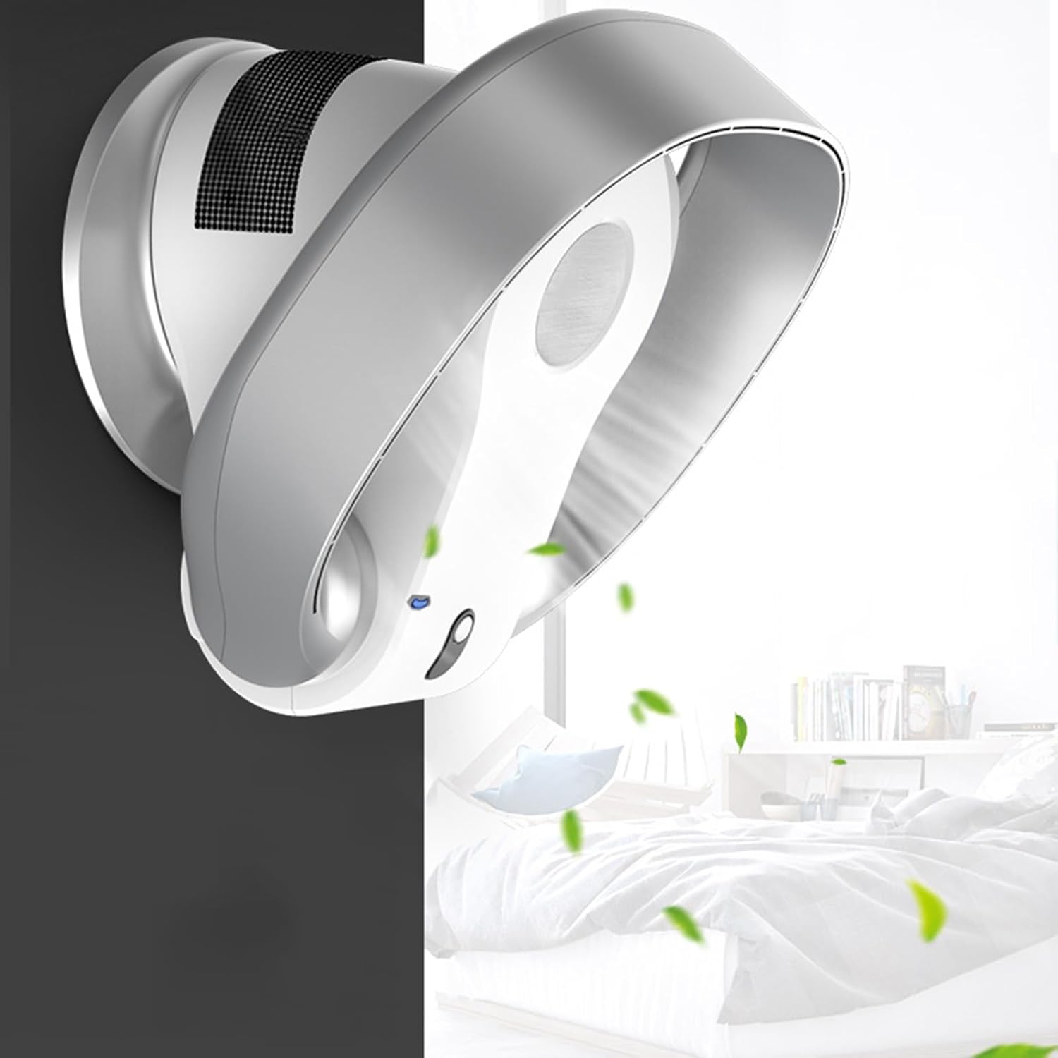 Amazon.com: TZUFA 14″ Bladeless Wall Fan With Remote/Timer, 26W Ultra ...