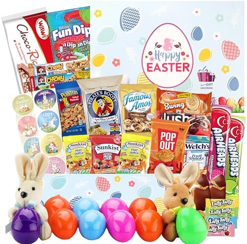 Amazon.com: Easter Care Package Blue Box (52 Count) Filled with Candy ...