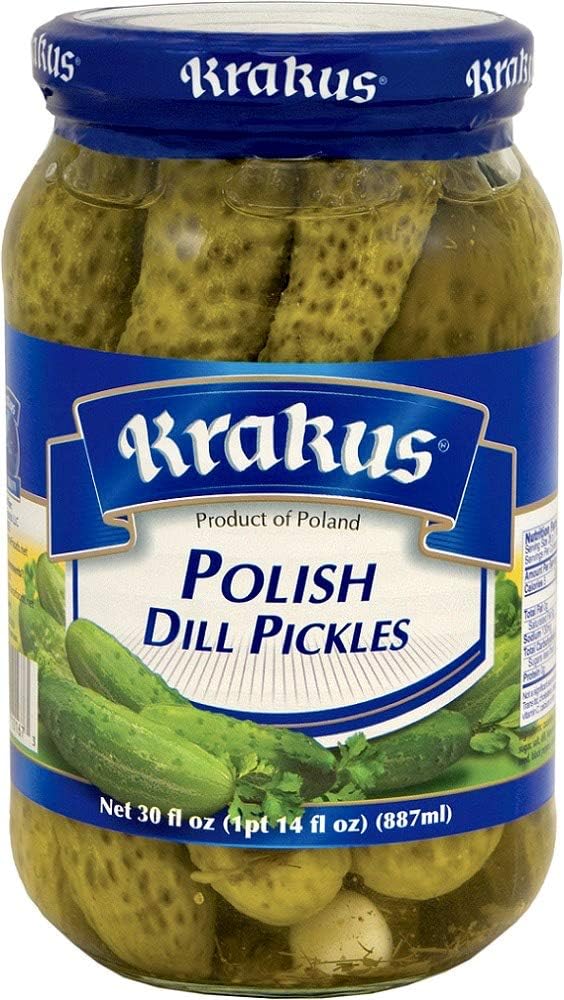 Amazon.com : Krakus Polish Dill Pickles 30 oz (887g) Product of Poland ...