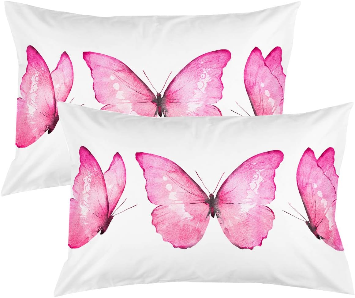 Amazon.com: ARIGHTEX Bedding Pillow Cases Pastel Pink Watercolor ...