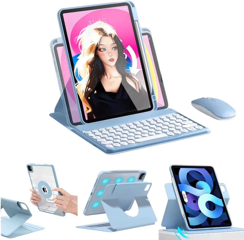 Amazon.com: Vertical Keyboard Case for 10.2inch iPad9/iPad8/iPad7 with ...