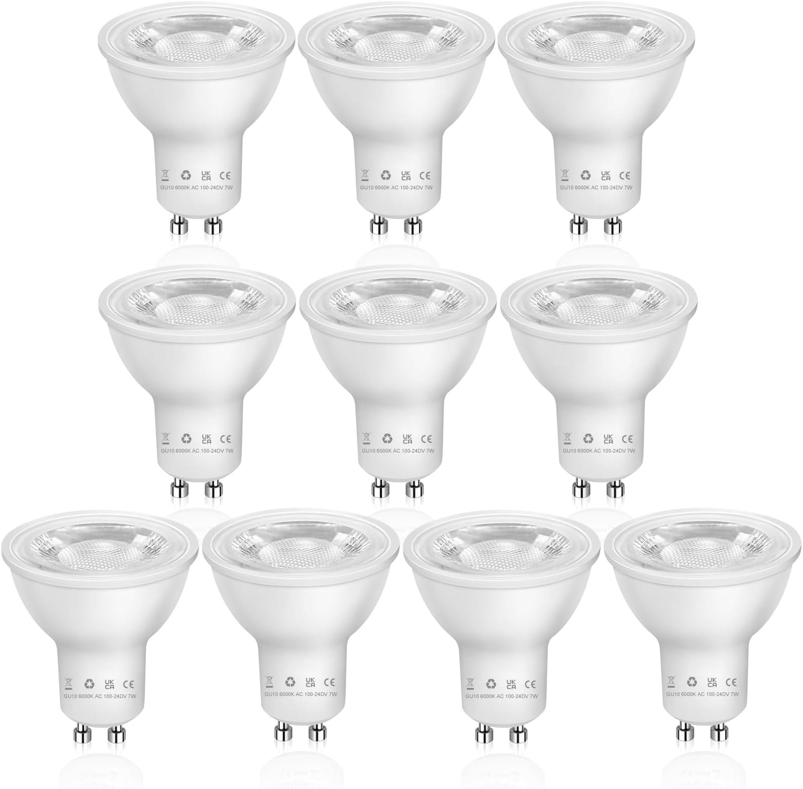 VIIIVA 7W GU10 LED ampoule, 3000k Spotlight ampoule, 50W halogène ...