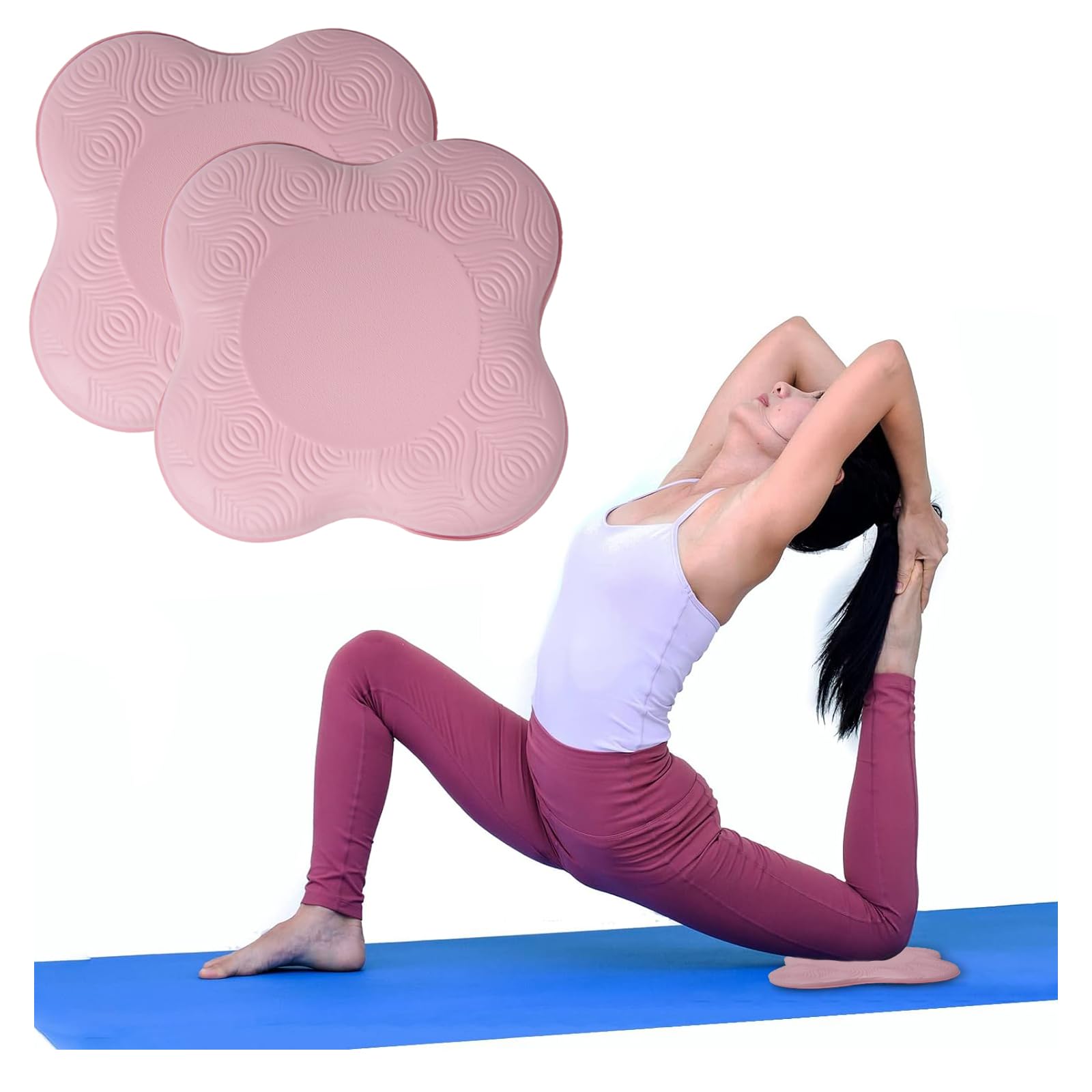 Snapklik.com : Yoga Knee Pads 2 Pack, Yoga Knee Cushion Thick, Exercise ...