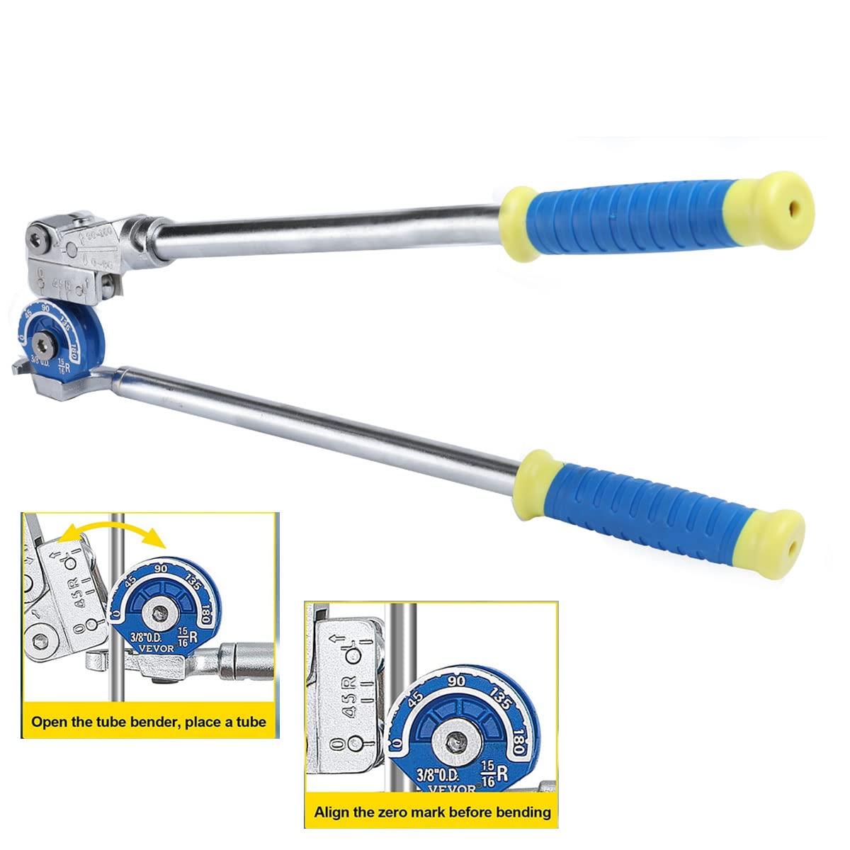 Snapklik.com : 3/8 OD Tube Bender Tool 180 Degree Heavy-Duty Manual ...