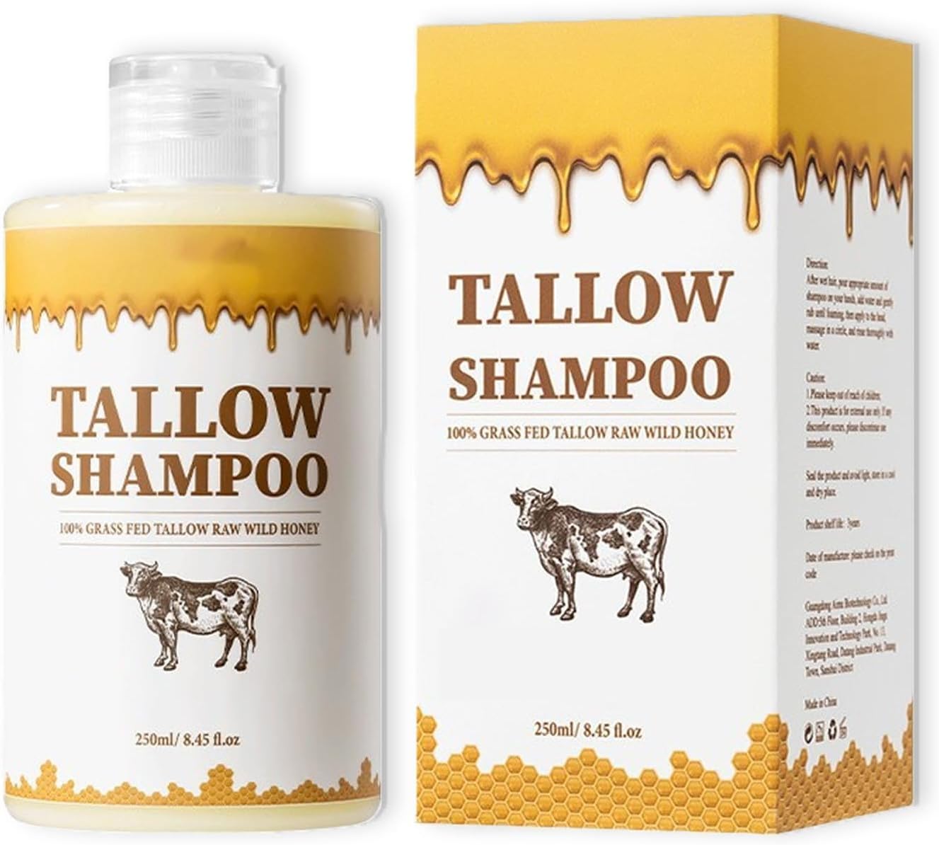 Tallow Shampoo – Natural Grass-Fed Beef Tallow & Honey Hydrating ...