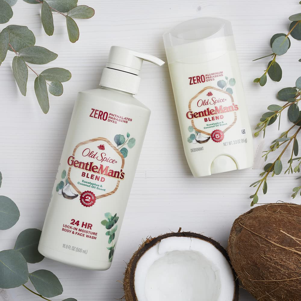 Buy Old Spice Men's Body Wash GentleMan's Blend Eucalyptus and Coconut Oil, 16.9 oz, Pack of 4 ...