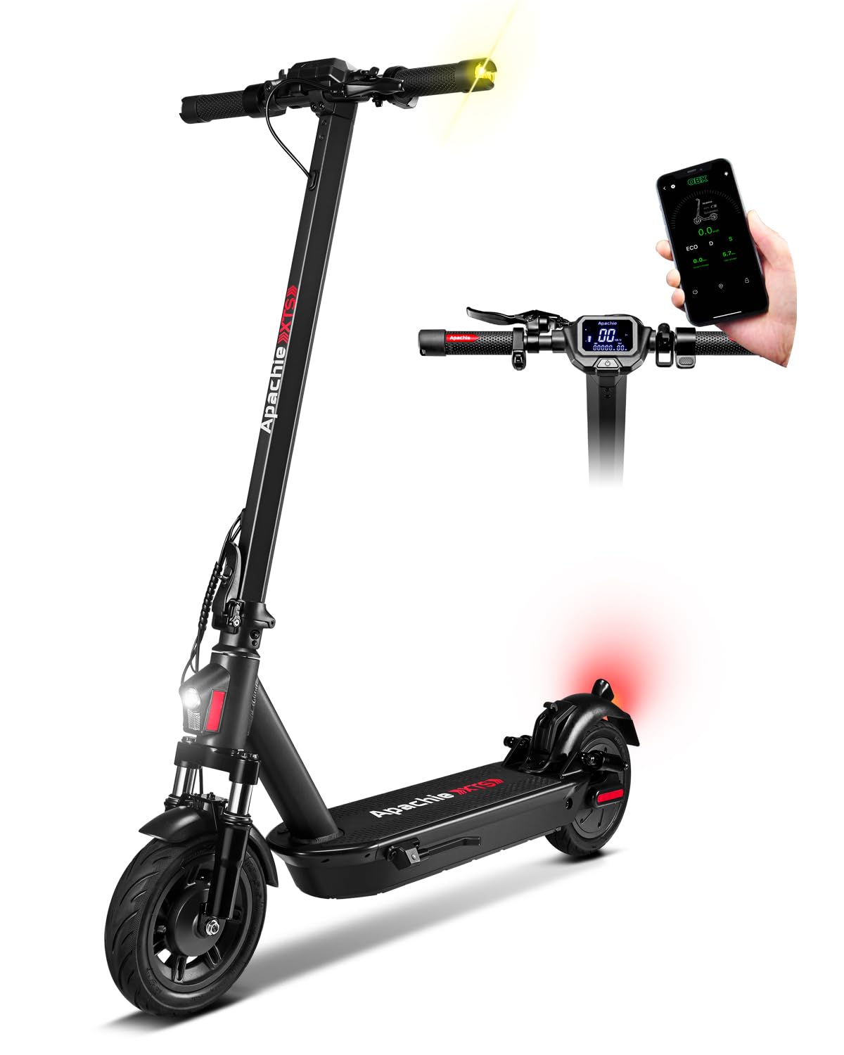 Apachie XTS Adult Electric Scooter, 500W Powerful Motor, 45km Long ...