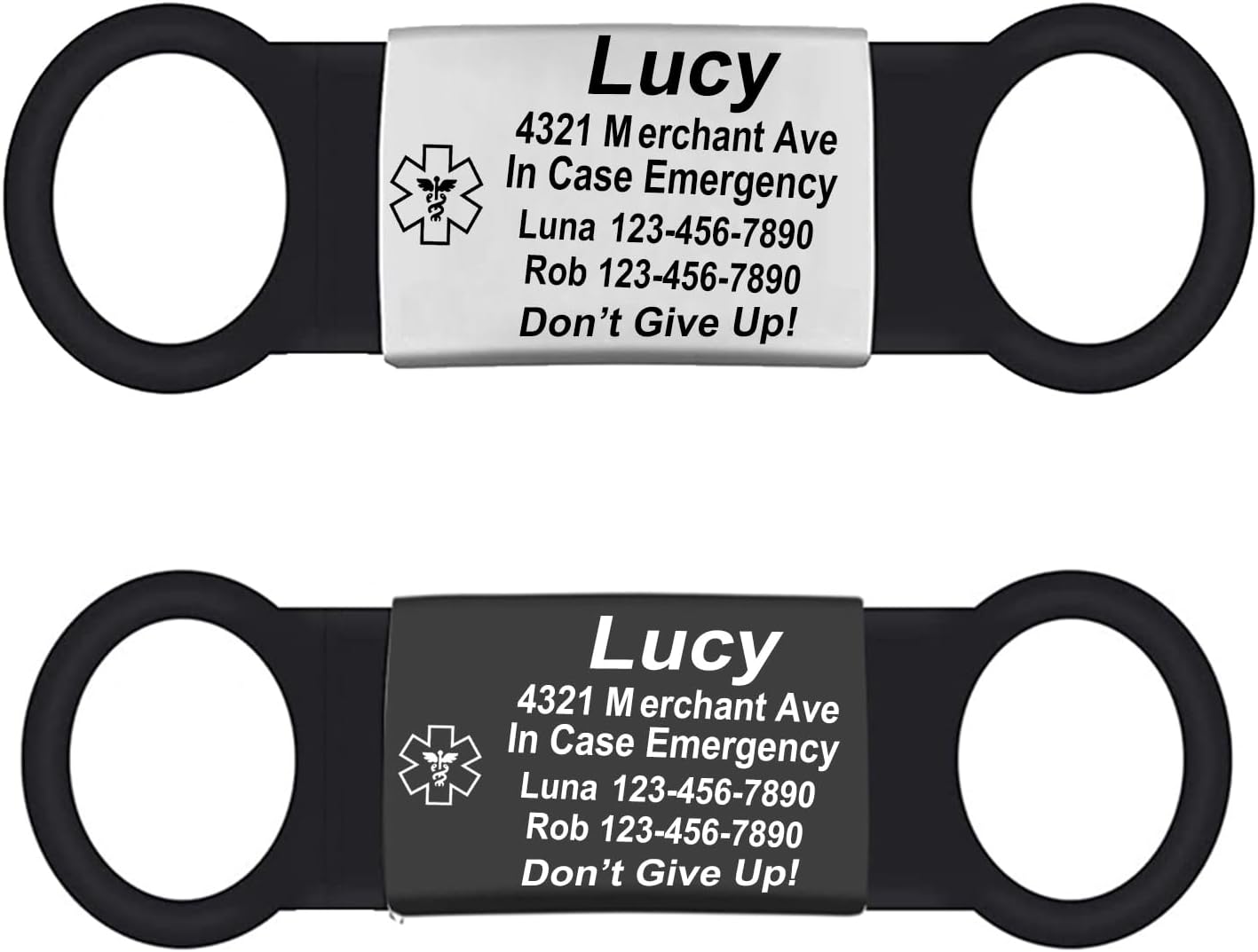 Amazon.com: ANNALALA Laser Engraving Stainless Steel and Rubber Medical ...