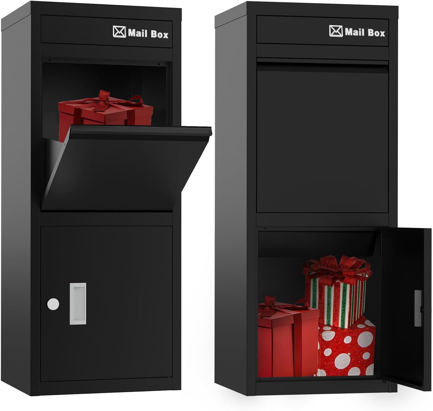 Package Lock Box Anti-Theft Package Delivery Box - 17.7x15x39.4" Steel ...