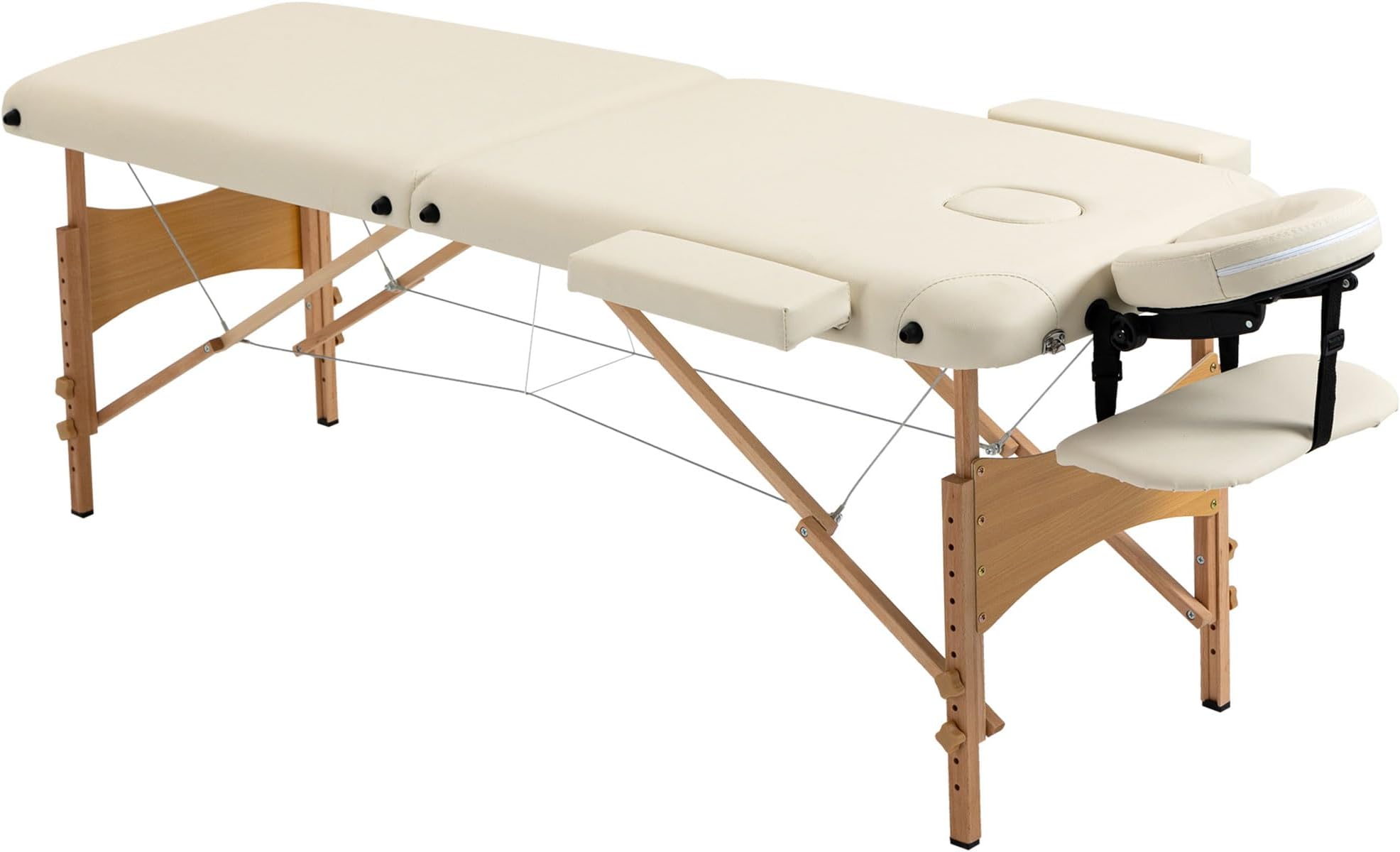 Panana Portable Mobile Folding Massage Bed Wooden Frame 2 Sections ...