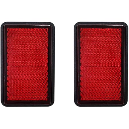 Amazon.com: MFC PRO 2Pcs Plastic Rectangular Stick-on Reflector Sticker ...