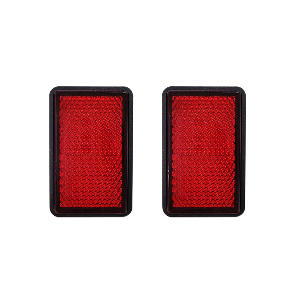 Snapklik.com : Stick-on Red Rectangular Reflectors - Safety Spoke ...