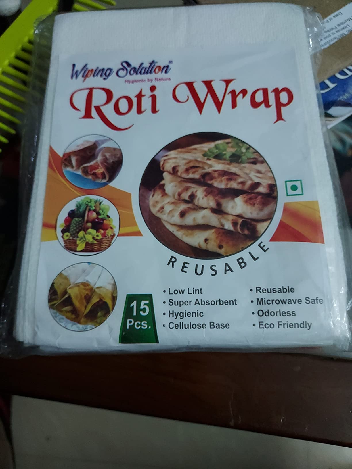 Buy Wiping Solution Washable and Reusable 25 Roti Wraps per Pack - Set ...