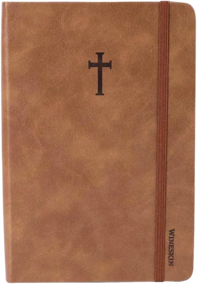 Amazon.com : Brown Wineskin Softbound A5 Notebook College Ruled Faux ...