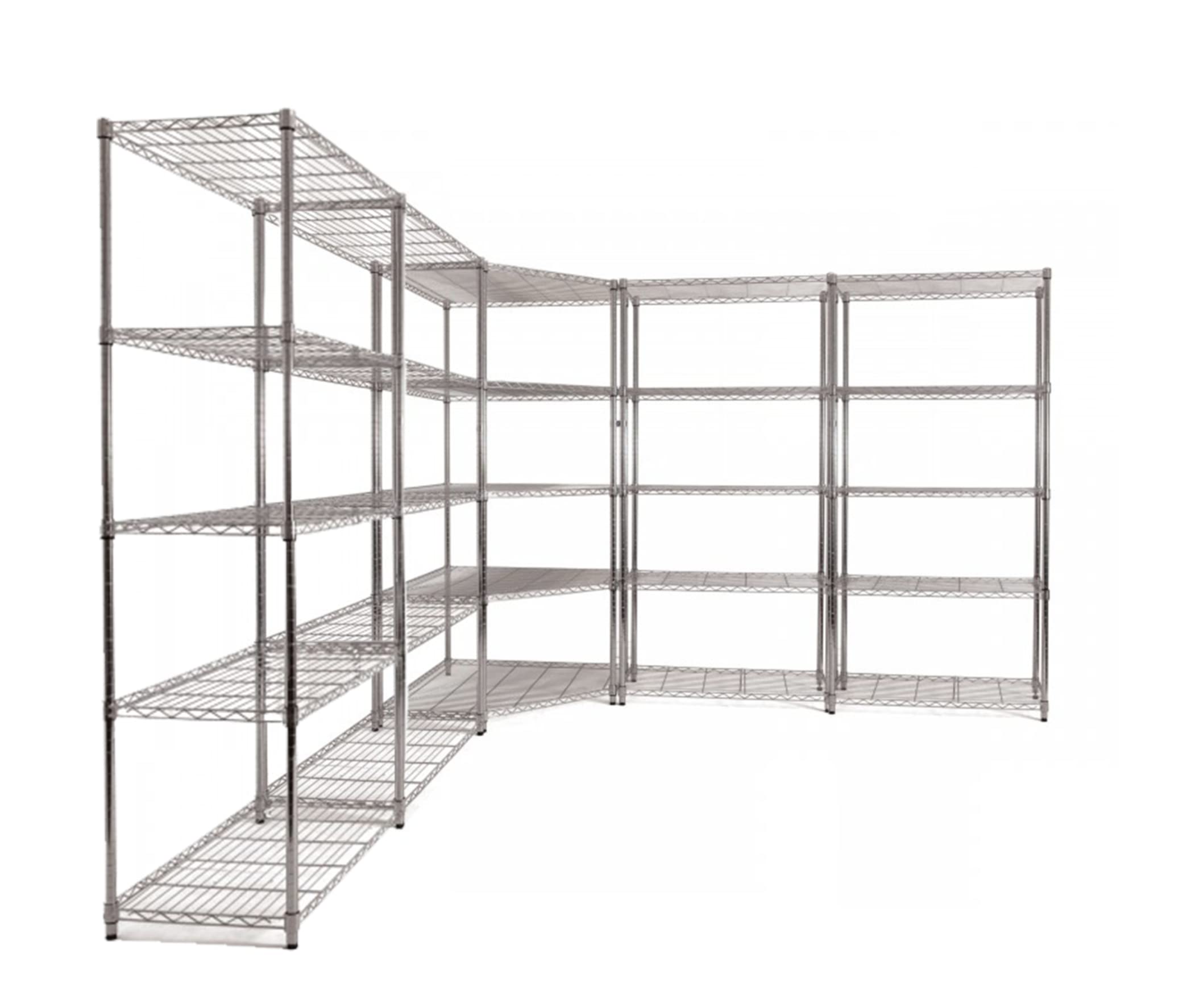 Racking Solutions Heavy Duty 5 Tier Chrome Corner Storage Kit – 1838mm ...