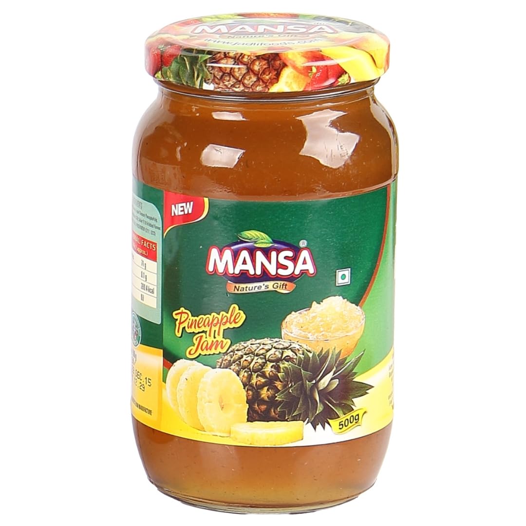 MANSA Pineapple Jam, with Real Fruit Ingredients (500G) : Amazon.in ...