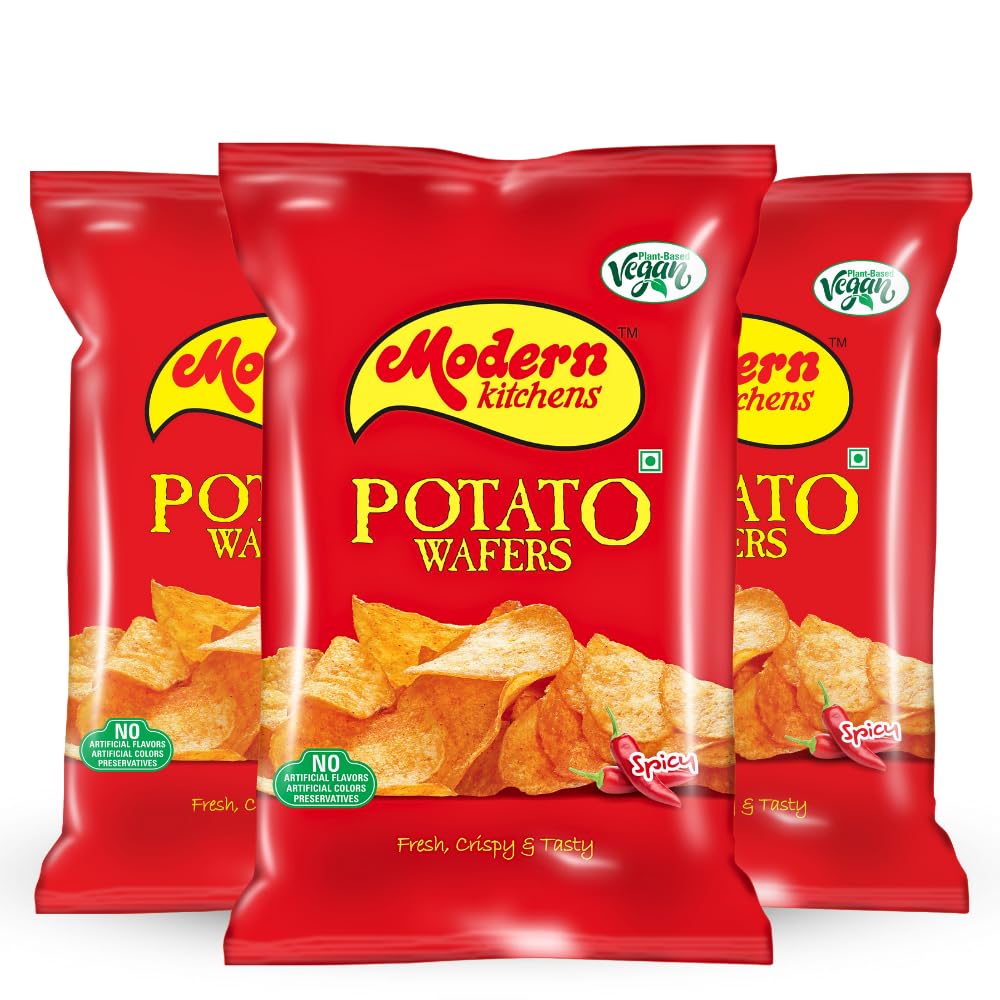 Modern Kitchens Spicy Potato Wafers Combo Pack | 100% Vegan | Fresh ...