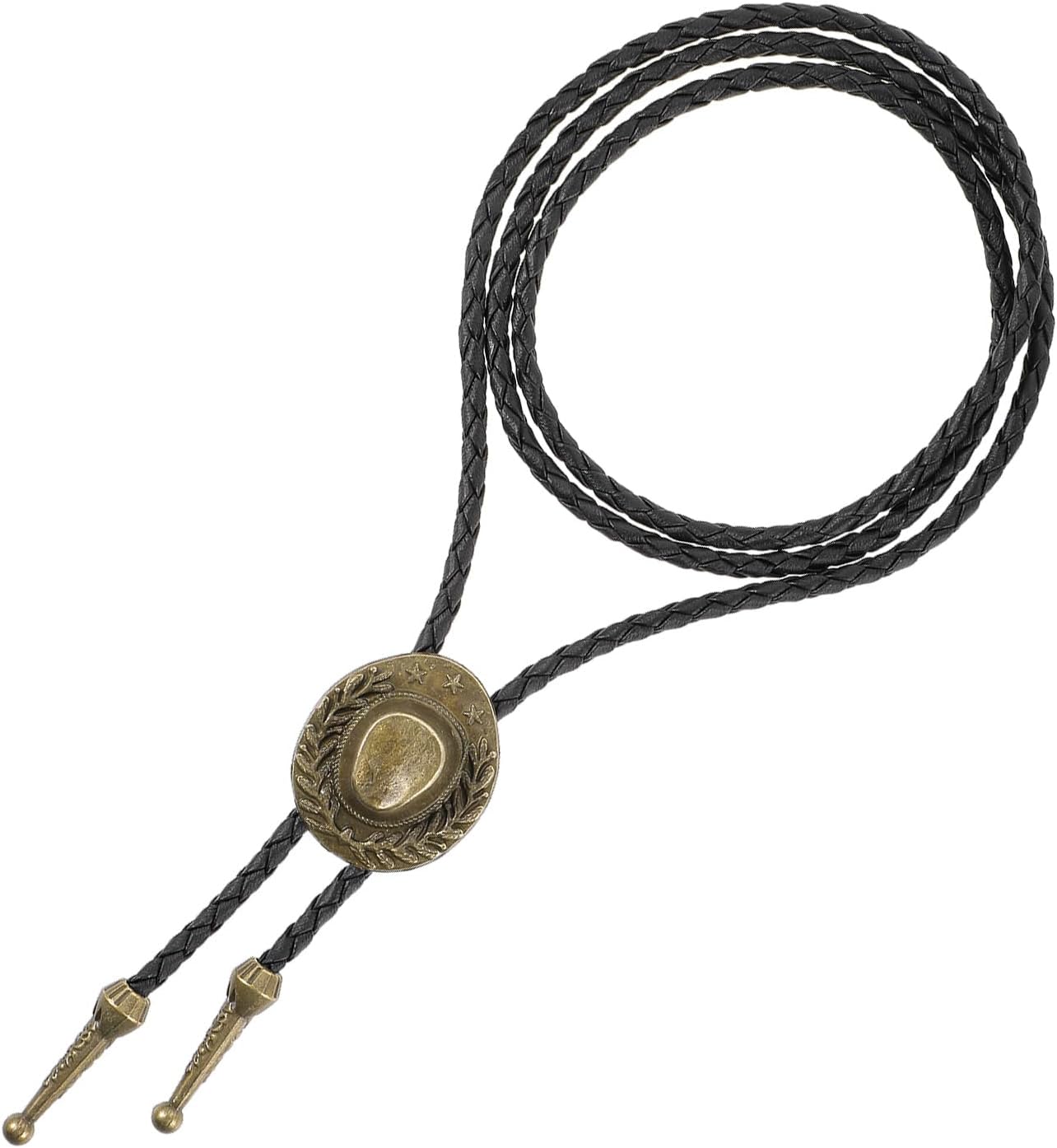 Amazon.com: COMNICO Bolo Tie Western Cowboy Leather Necktie Native ...