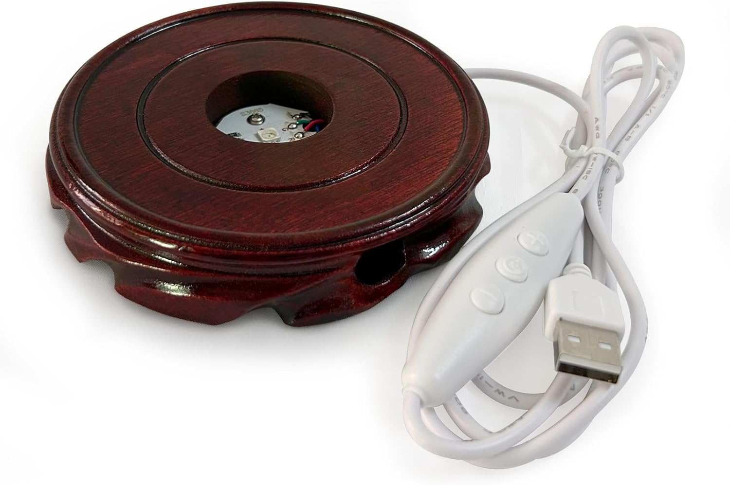 Amazon.com: Voaesdk Root Carving Wood LED Light Display Base 10 ...