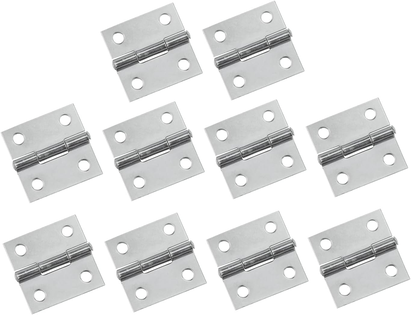 10 PCS Stainless Steel Folding Hinge, 1 Inch Mini Hinges, Small Box ...