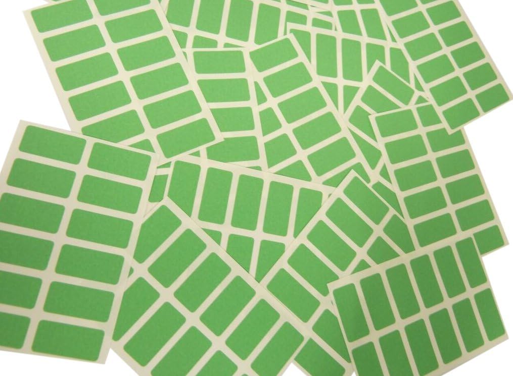 200 Labels, 25x12mm Rectangle, Light Green, Colour Code stickers, Self ...