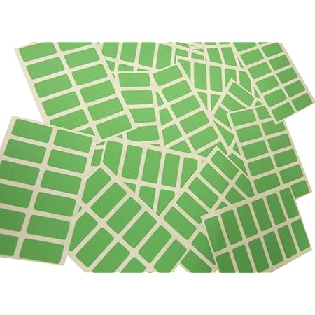 200 Labels, 25x12mm Rectangle, Light Green, Colour Code stickers, Self ...