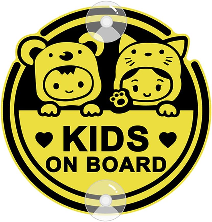 Amazon.com - Yellow Caution Diamond Shaped Kids On Board Sticker ...