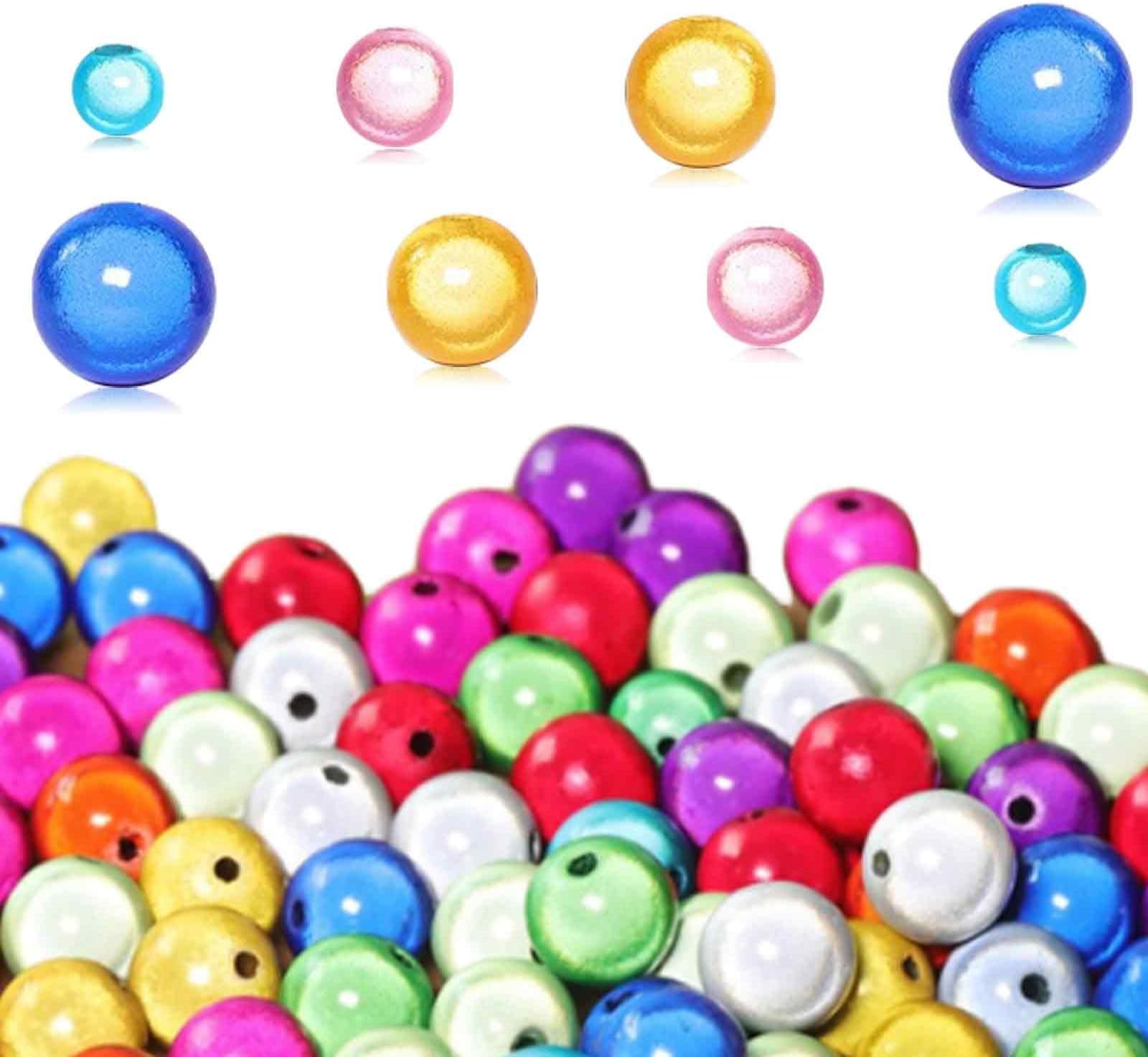 60 Stück 12mm Magic Pearls Magic Beads Armband Reflektierende Perlen ...