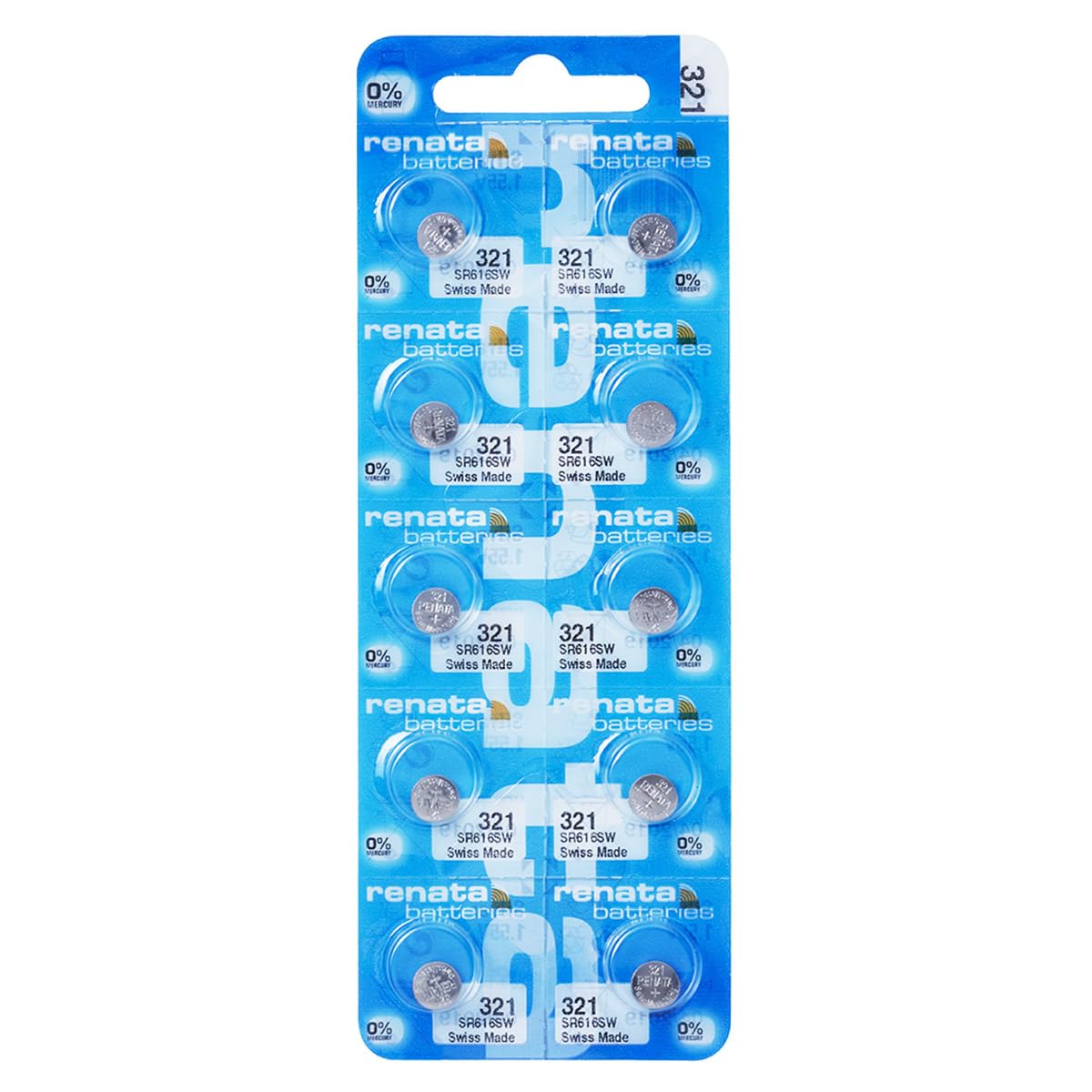 Renata 321 Battery 1.55 Volt Silver Oxide Battery Swiss Brand Long Life ...