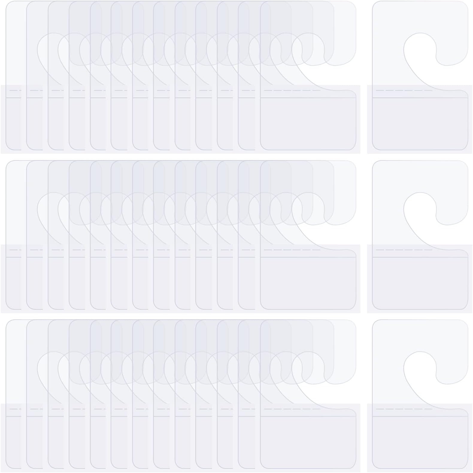 Amazon.com: Tenalleys Clear Plastic Sticky Hanging Tabs J-Hook Adhesive ...