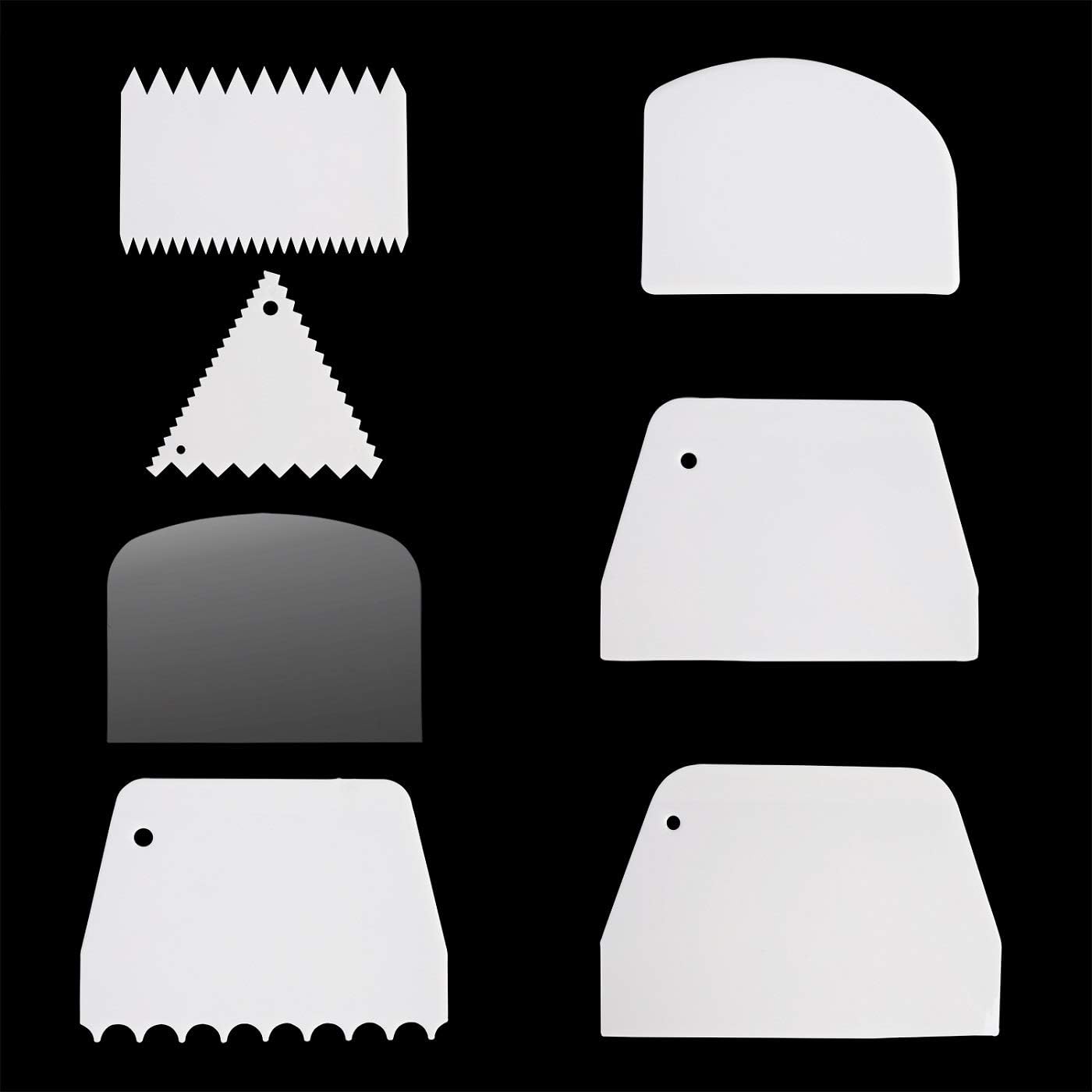 Amazon.com: Cake Scraper Icing Smoother Tool Set Cake Smoother, 7 Pcs ...