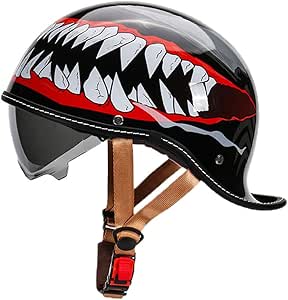 Amazon.com: German Small Half Shell Baseball Cap Helmet Retro ...