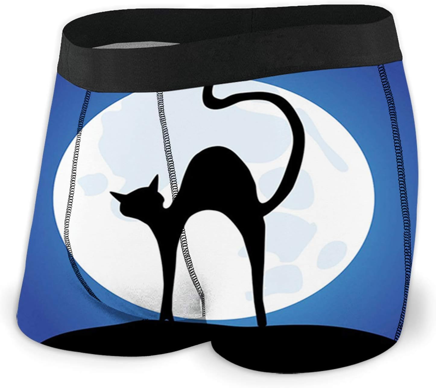 niBBuns Mens Boxer Briefs Underwear,Black Cat Full Moon Shade Night Sky ...