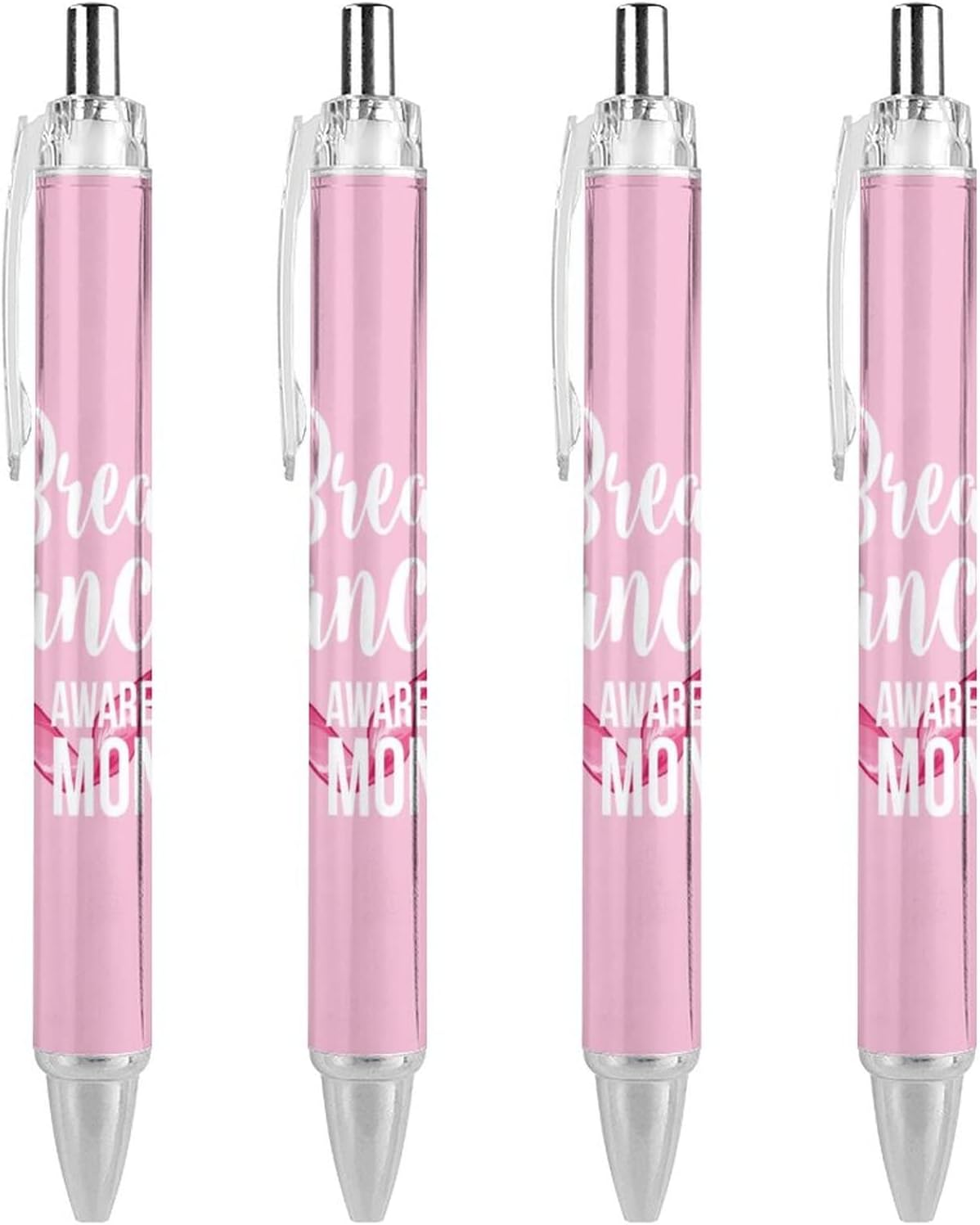 Pink Breast Cancer Awareness Retractable Ballpoint Pen Fine Point Blue ...